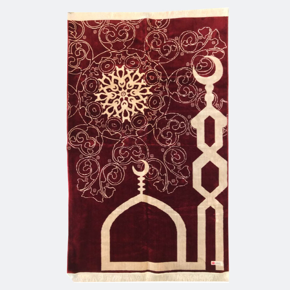 Al Jamea Red Prayer Mat – Almunawara Prayer Mats